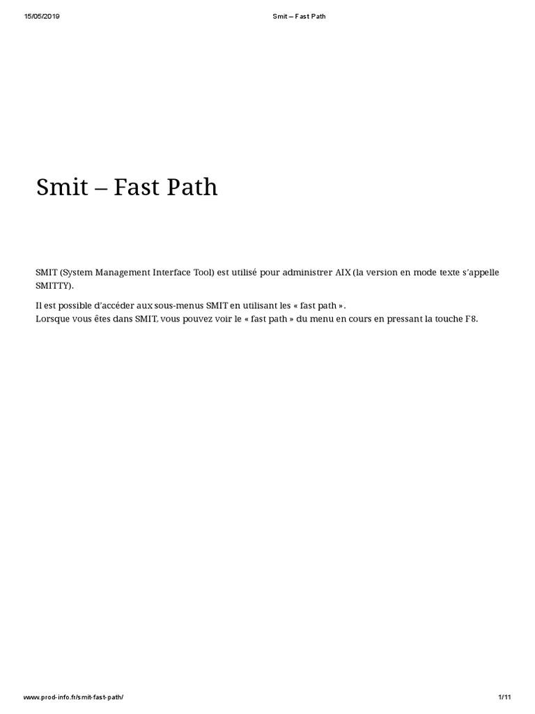 Smit - Fast Path | PDF | File System | Backup