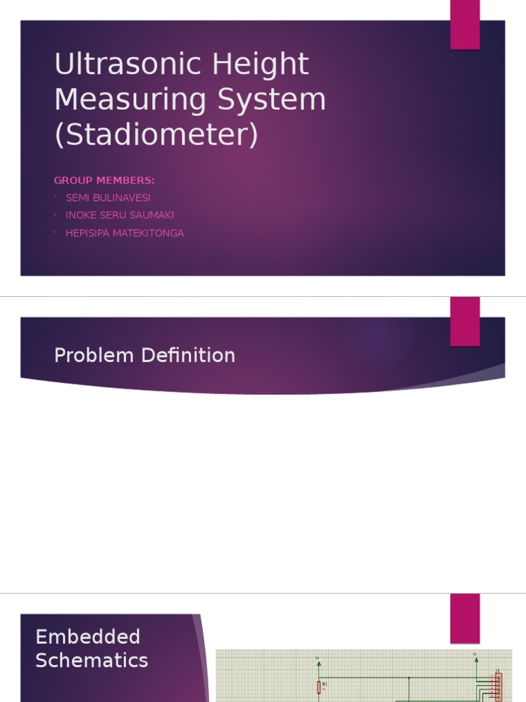 Ultrasonic Stadiometer Design | PDF | Computers | Technology & Engineering