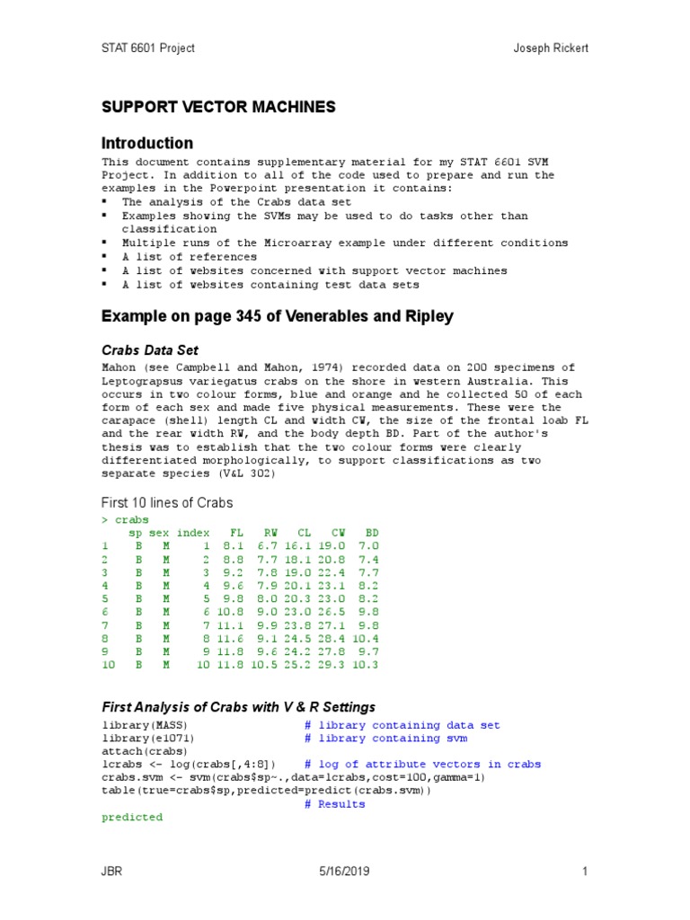 SUPPORT VECTOR MACHINES - v2.0 | PDF | Teaching Mathematics