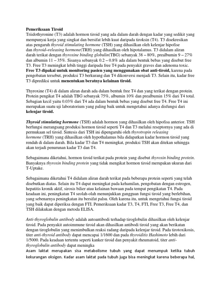 Pemeriksaan Tiroid | PDF