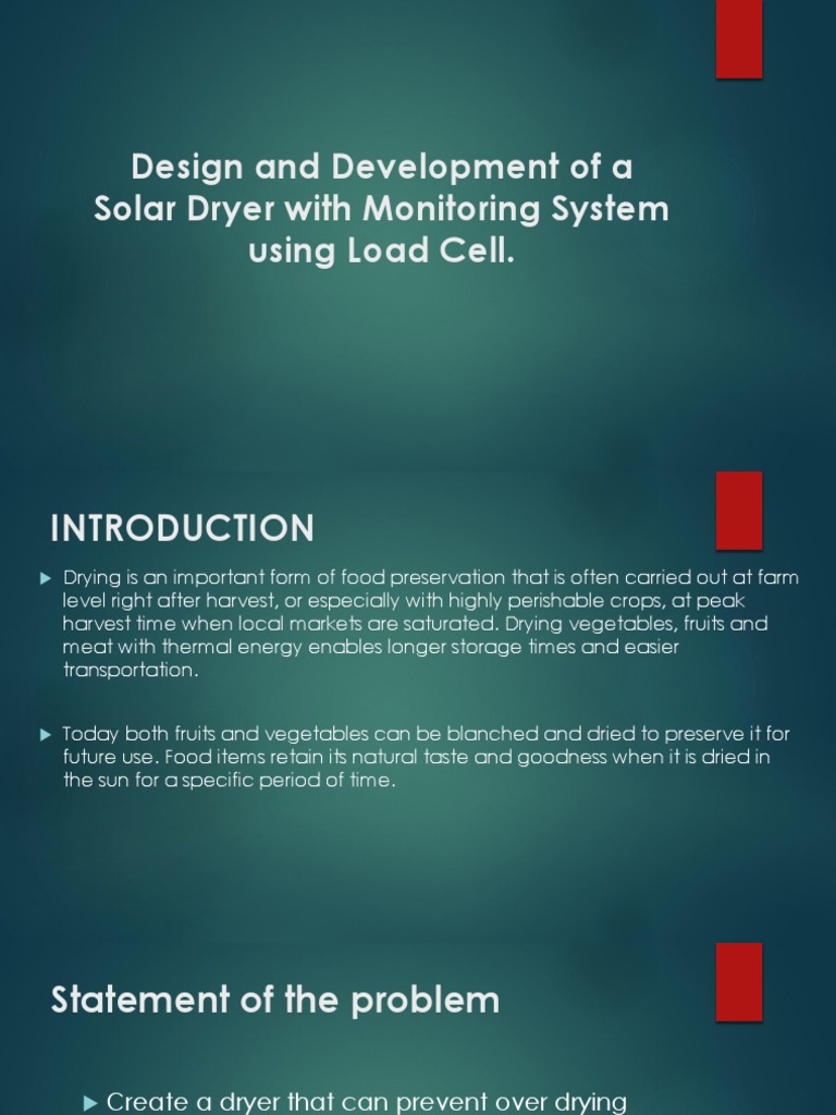 Design and Automation of Cacao Seed Solar Dryer | PDF