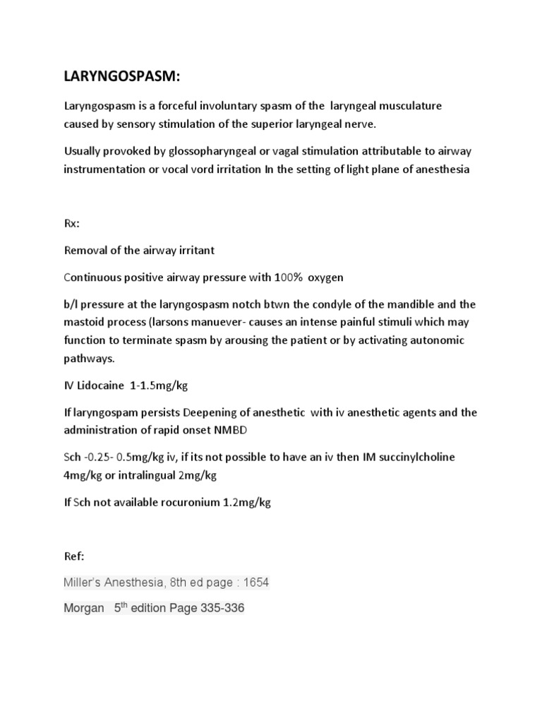 LARYNGOSPASM