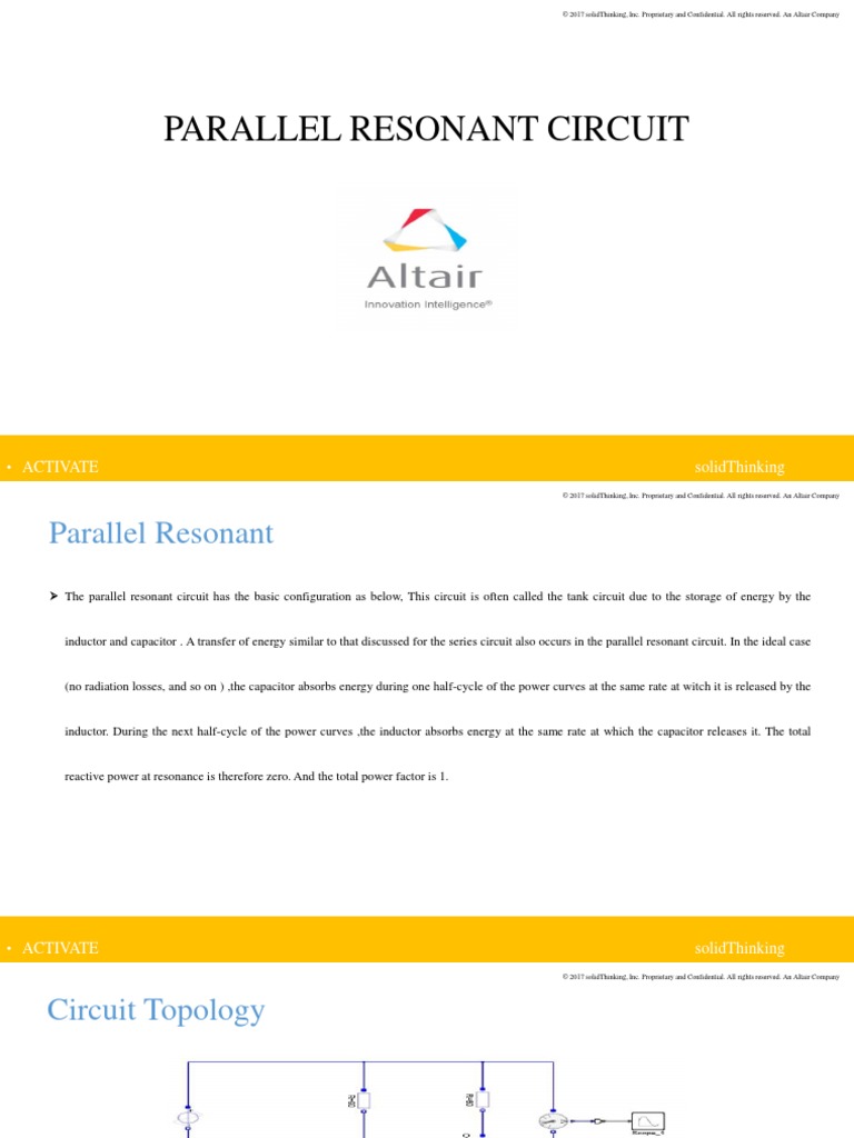 Parallel Resonant Circuit | PDF | Inductor | Electronic Circuits