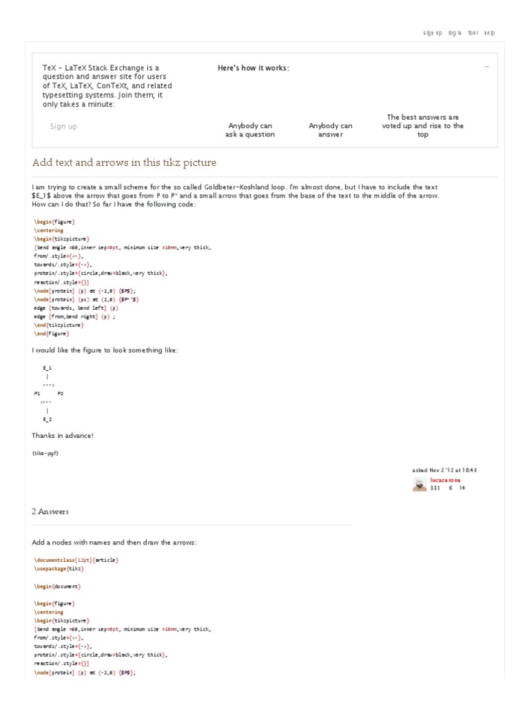 Add Text and Arrows in This Tikz Picture - TeX - LaTeX Stack Exchange | PDF | Te X | Computer ...