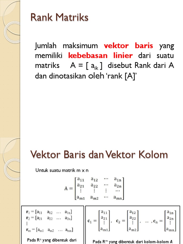 Rank Matriks | PDF