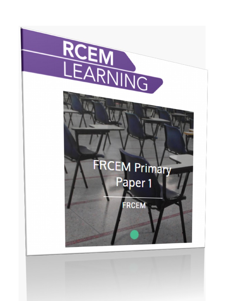 Rcem Learning FRCEM PRIMARY Paper 1 | PDF | Sensitivity And Specificity ...