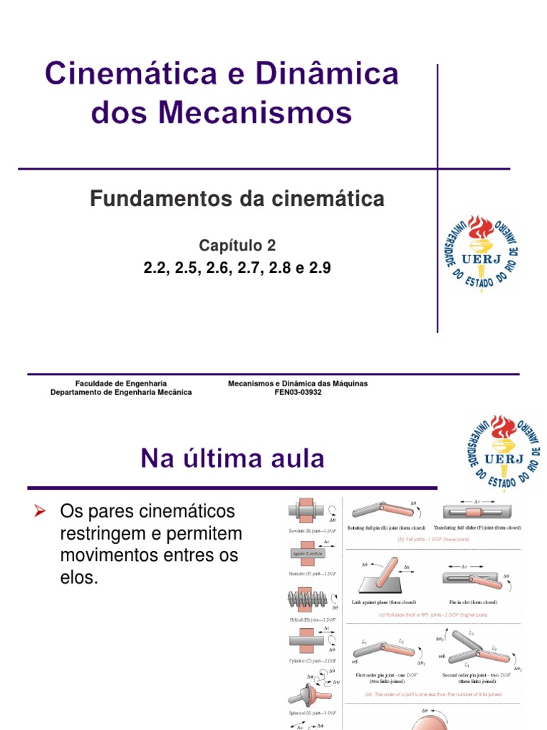Mecanismos Aula 02 | PDF | Rotação | Cinemática