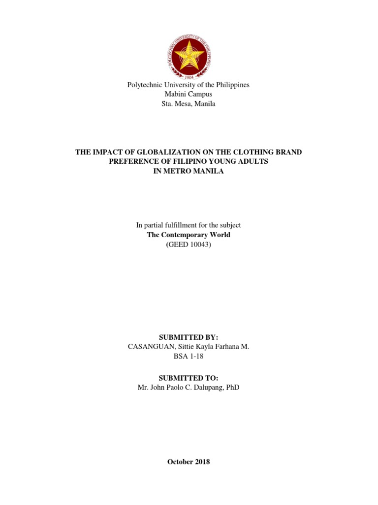 Research Contemp (Final) | PDF | Brand | Fashion