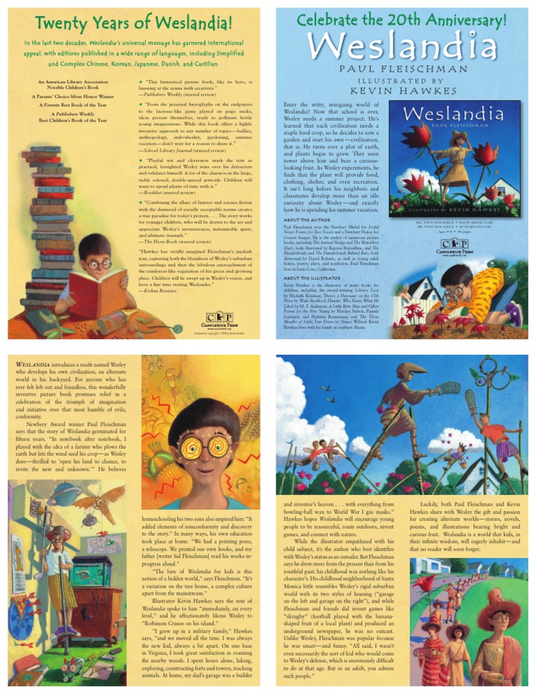 Weslandia 20th Anniversary Press Release | PDF | Children's Literature ...