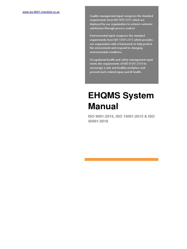 An Integrated Environmental, Health, and Safety Management System ...