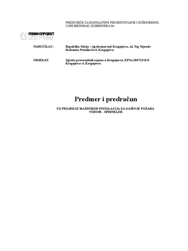 Predmer Sprinkler | PDF