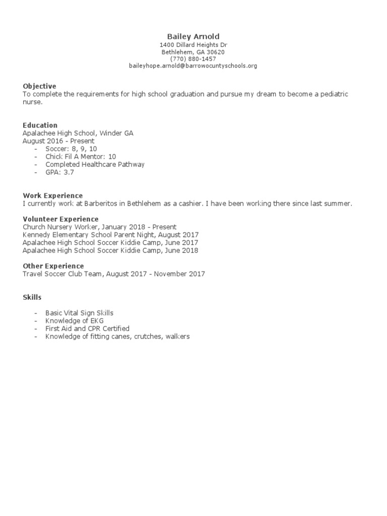 Resume - Bailey | PDF