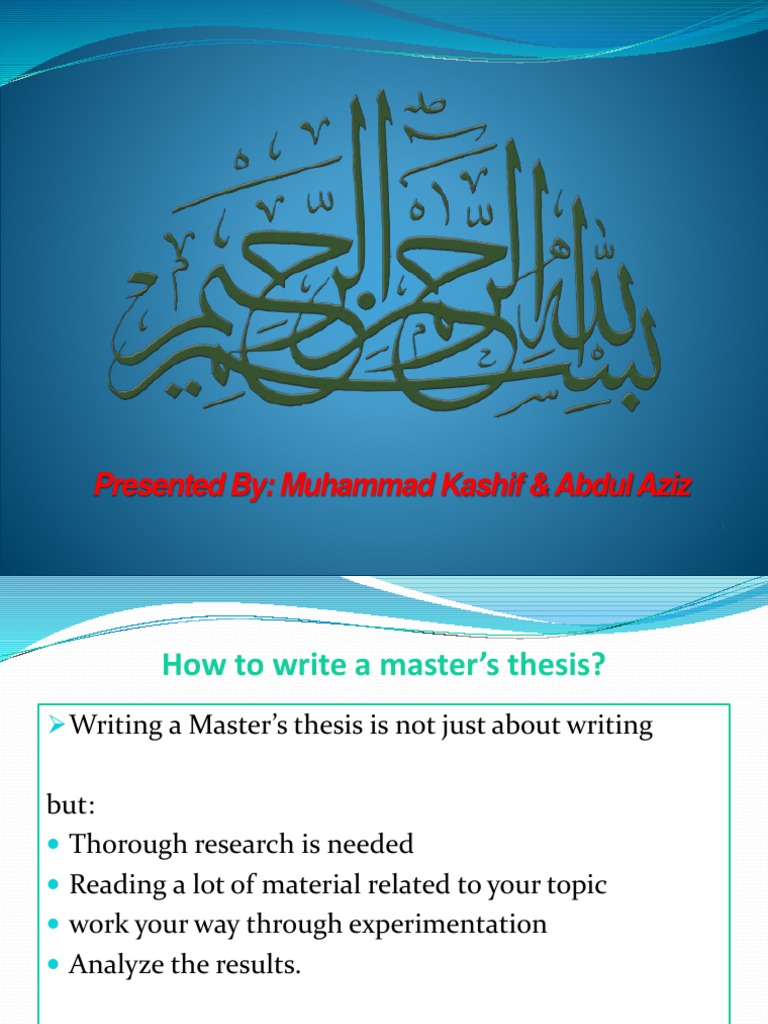 Master's Thesis Writing Guide | PDF | Thesis | Specification (Technical ...