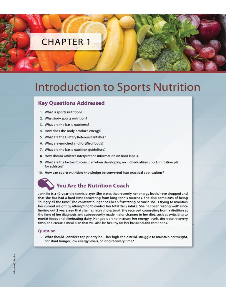 Introduction To Sports Nutrition PDF | PDF