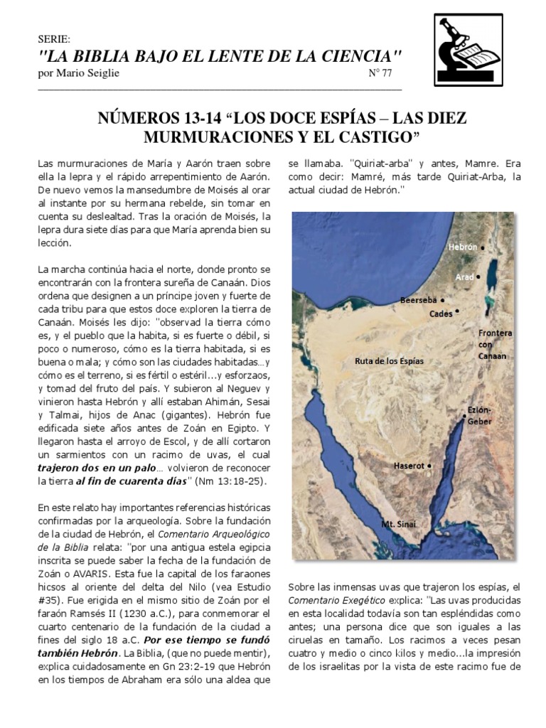 Numeros 13-14 | PDF | Canaán | Moisés