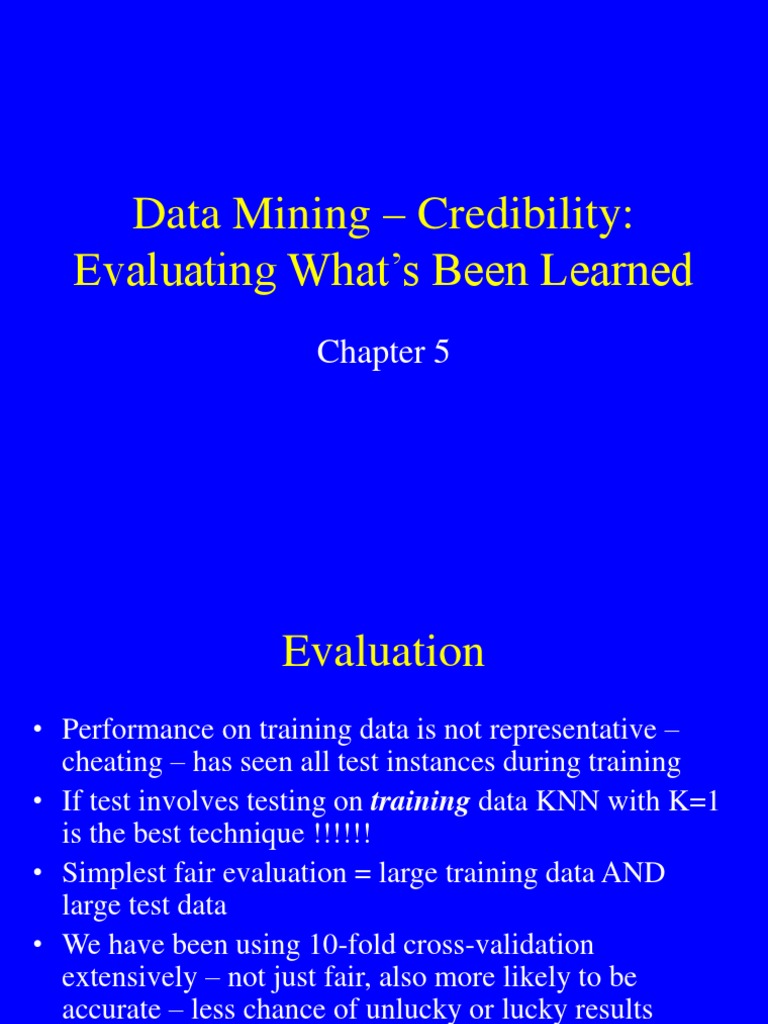 Evaluating Model Performance and Accounting for Costs in Data Mining Models | PDF | Cross ...