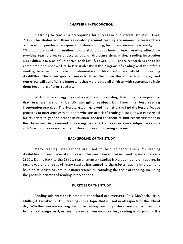 Action Research in Reading Intervention | PDF | Reading Comprehension ...