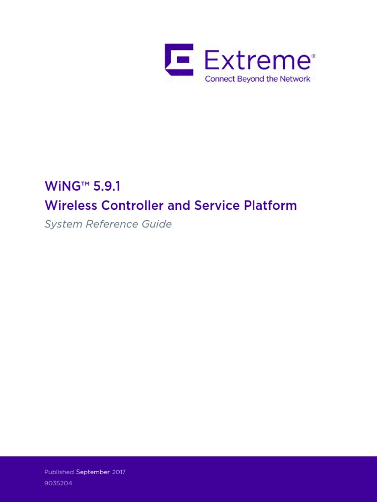 AP3917E.wing 5 9 1 System Reference Guide Part 1 3831157 | PDF | Wireless Lan | Computer Network