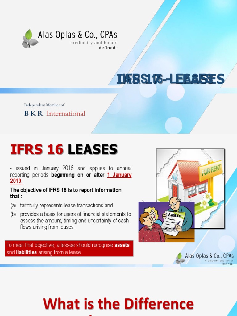 IFRS 16 Leases | PDF | Lease | International Financial Reporting Standards