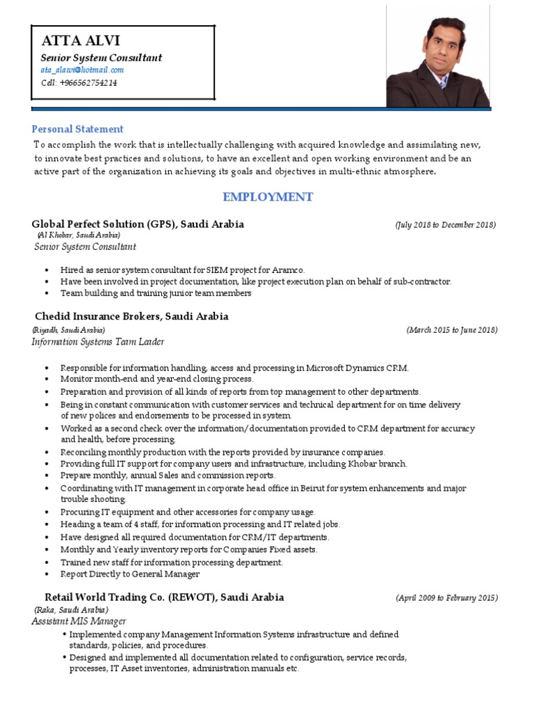 Atta Alvi Bscs CV | PDF | Management Information System | Computer Network