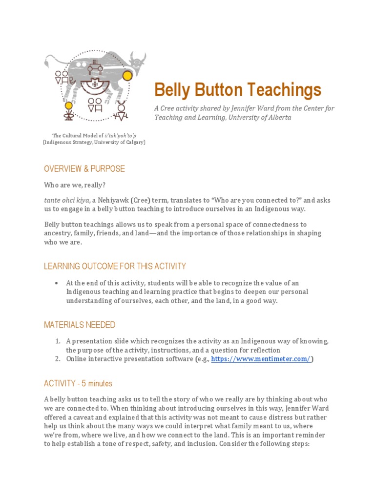 Belly Button Teachings in Indigenous Culture | PDF | Instructional ...