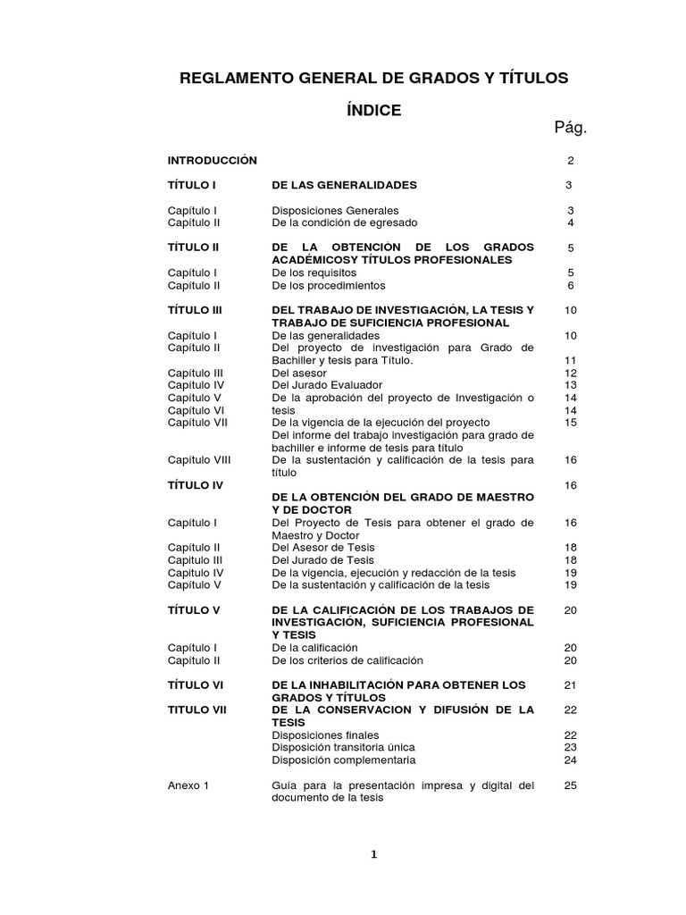Reglamento General de Grados y Titulos UNS | PDF | Titulo academico | Licenciatura