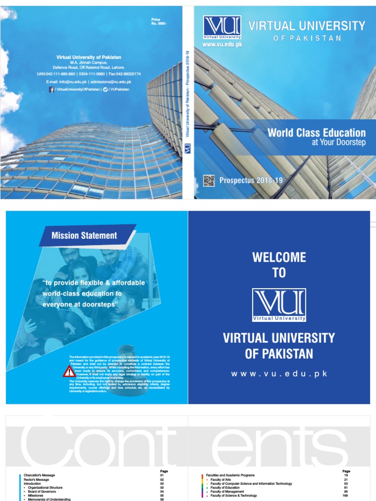 Virtual University Prospectus | PDF | Course Credit | Educational ...