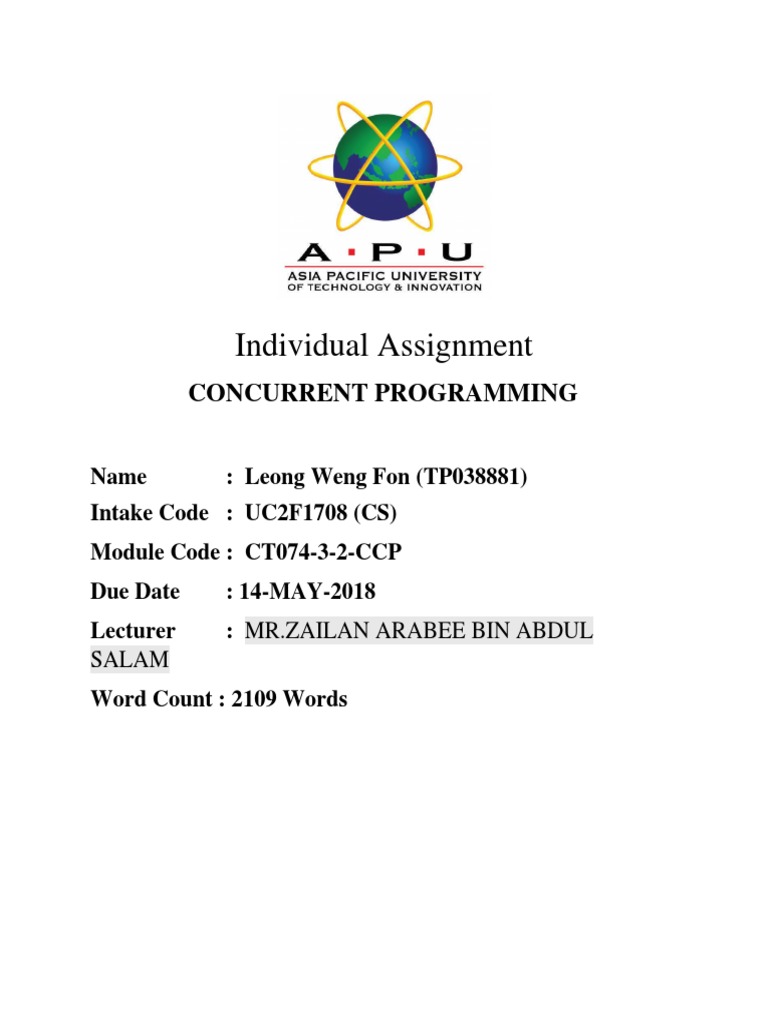 Ccp Assignment Pdf Thread Computing Class Computer Programming 