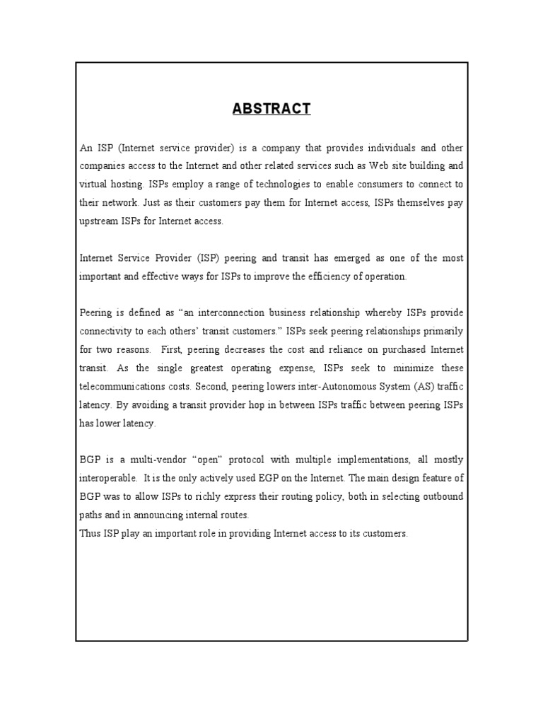 Internet Service Provider | PDF | Digital Subscriber Line | Internet ...