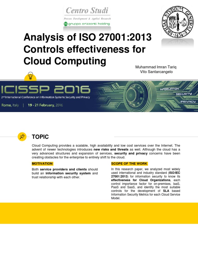 ISO 27001 Analysis ISO Cloud Computing | PDF | Information Security ...