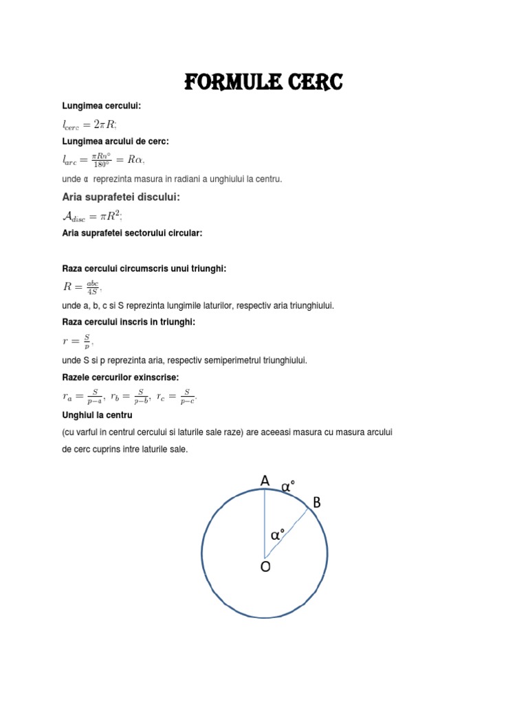 formule cerc