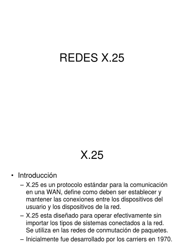 X25 | PDF | Red de computadoras | Telecomunicaciones