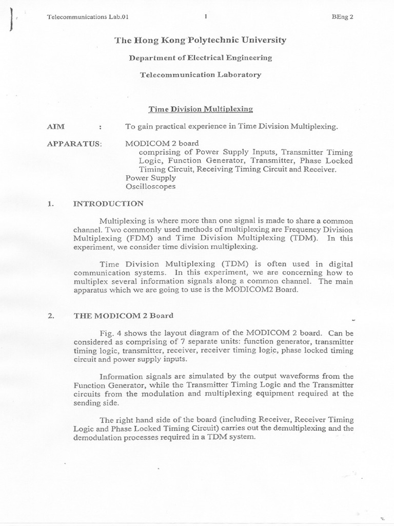 Chapter 7 TDM and FDM | PDF | Multiplexing | Telecommunication