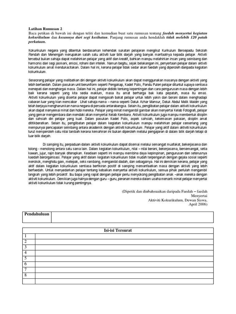 Latihan Rumusan 2 | PDF