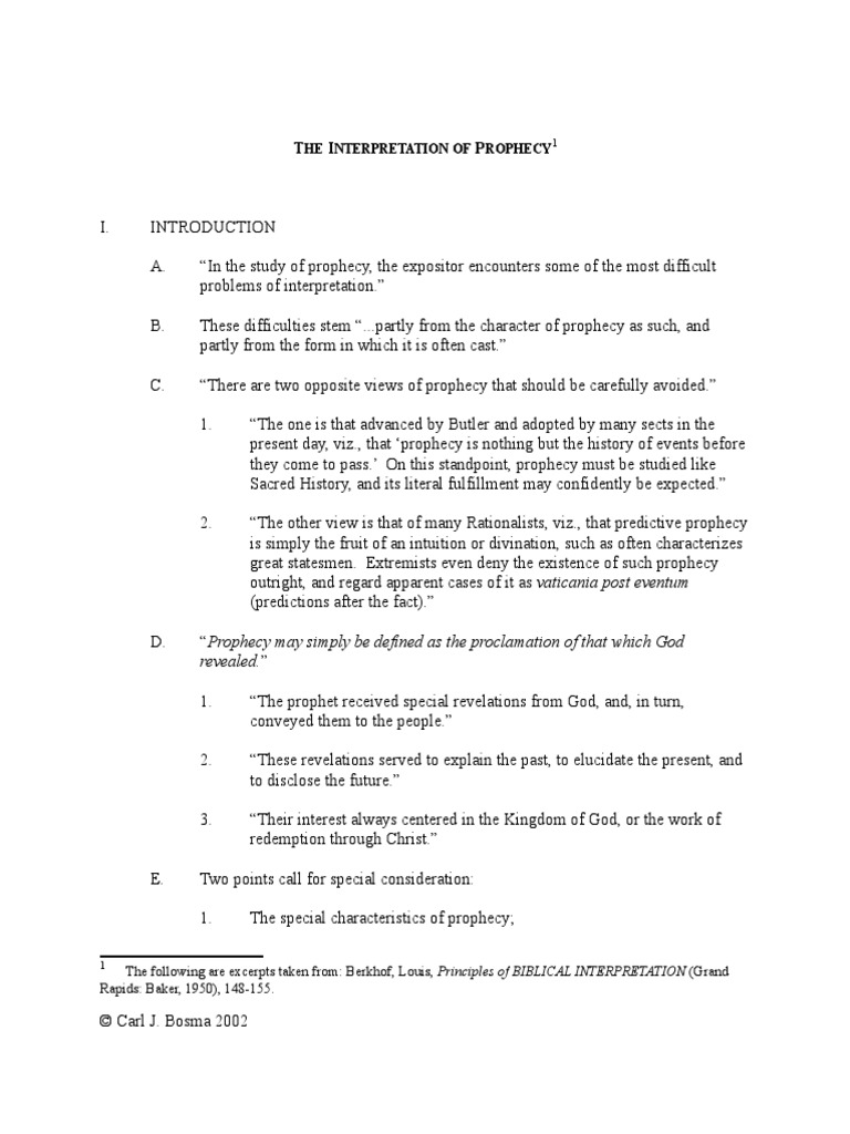 The Interpretaion of Profecy | PDF | Prophecy | Prophet
