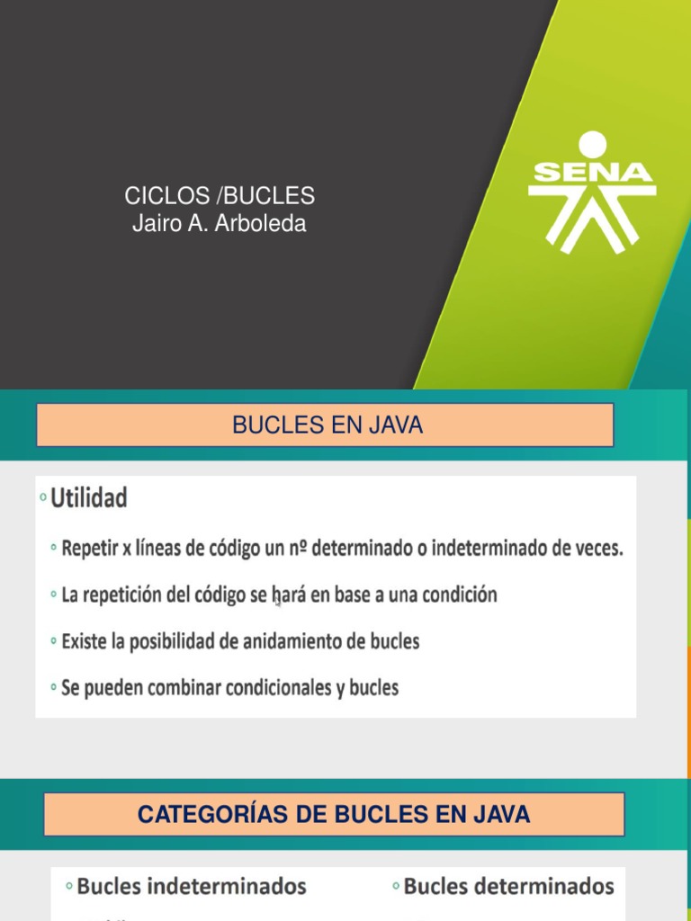 Bucles | PDF | Java (lenguaje de programación) | Ingeniería Informática