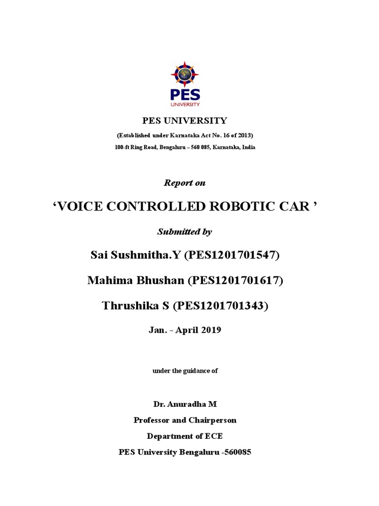 MINI PROJECT REPORT Final | PDF | Bluetooth | Arduino