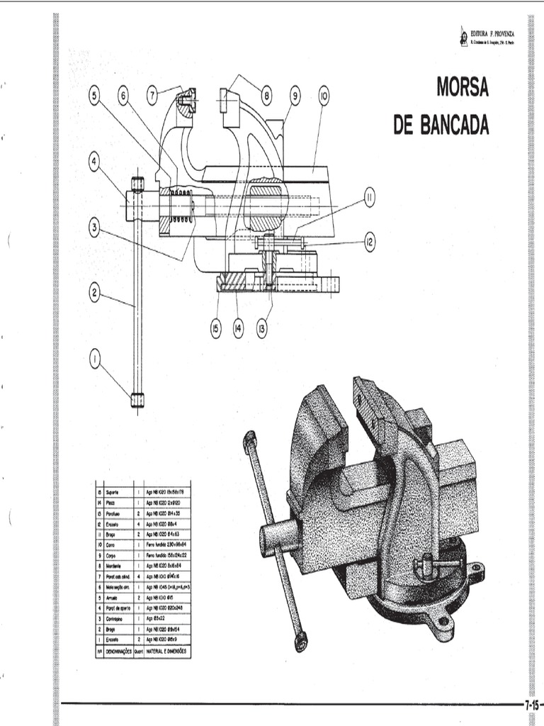 Morsa de Bancada (PROTEC) PDF | PDF