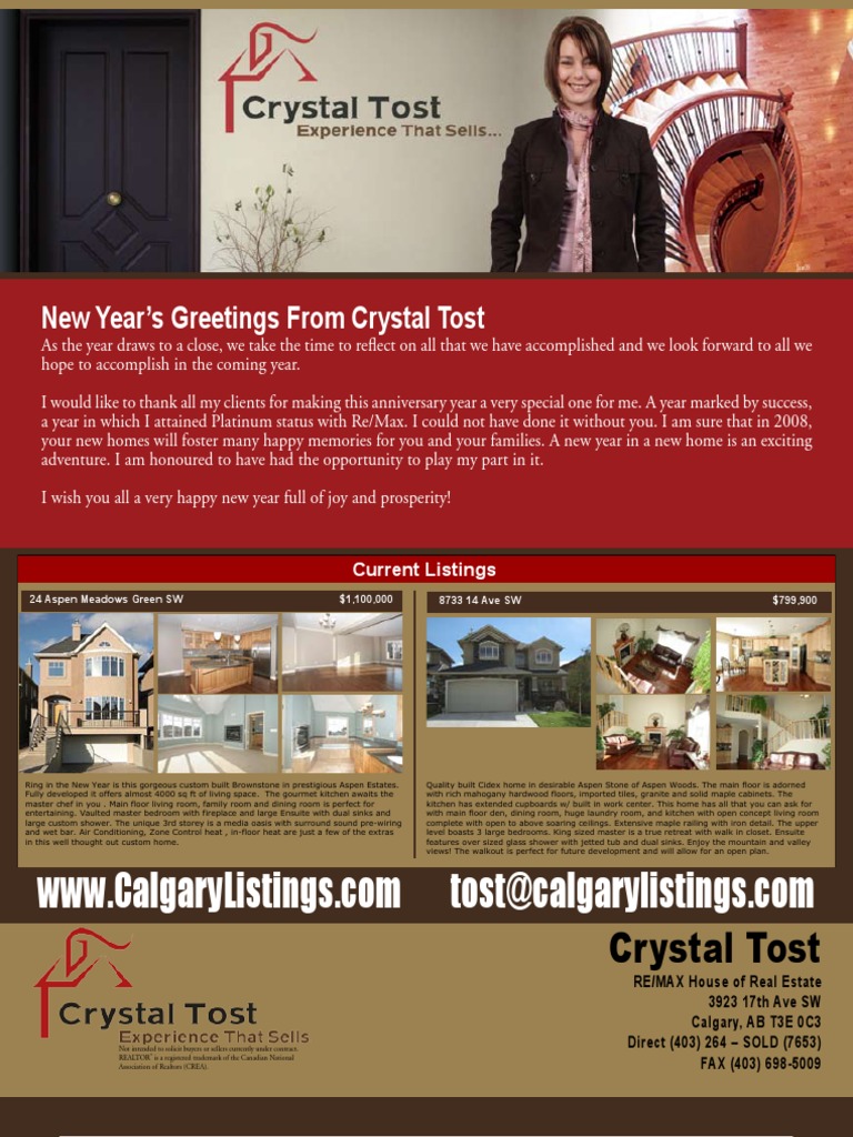 Crystal Tost - Newsletter Archive | PDF | Real Estate Broker | Business