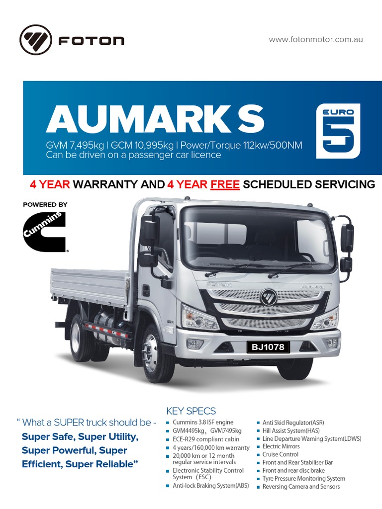 Foton Brochure | PDF | Anti Lock Braking System | Transmission (Mechanics)