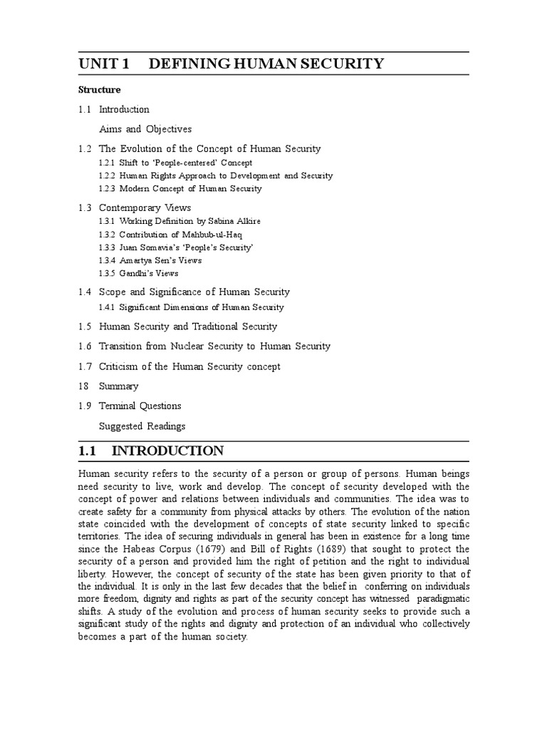 Defining Human Security PDF | PDF | Human Security | National Security