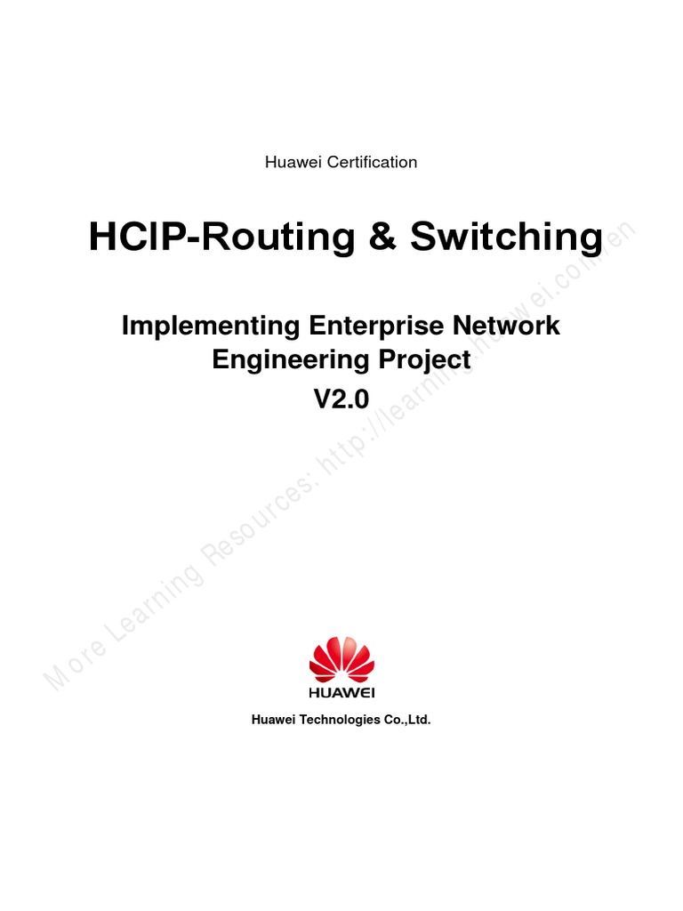 HCIP-Routing & Switching-IEEP V2.0 Training Materials | PDF | Network Switch | Network Topology