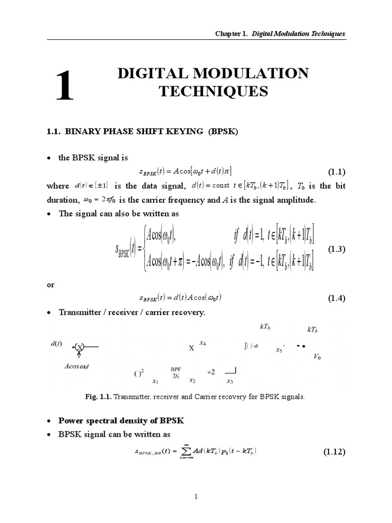 1 Digital ModSig Pres | PDF | Modulation | Telecommunications Engineering