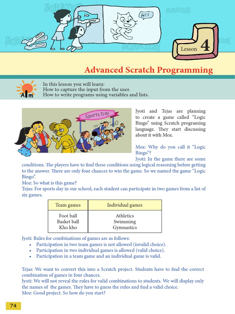 Scratch Programming Tutorial Pdf Variable Mathematics Scratch Programming Language