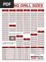 Standard Holes and Tapping Chart | PDF | Machining | Cutting Tools