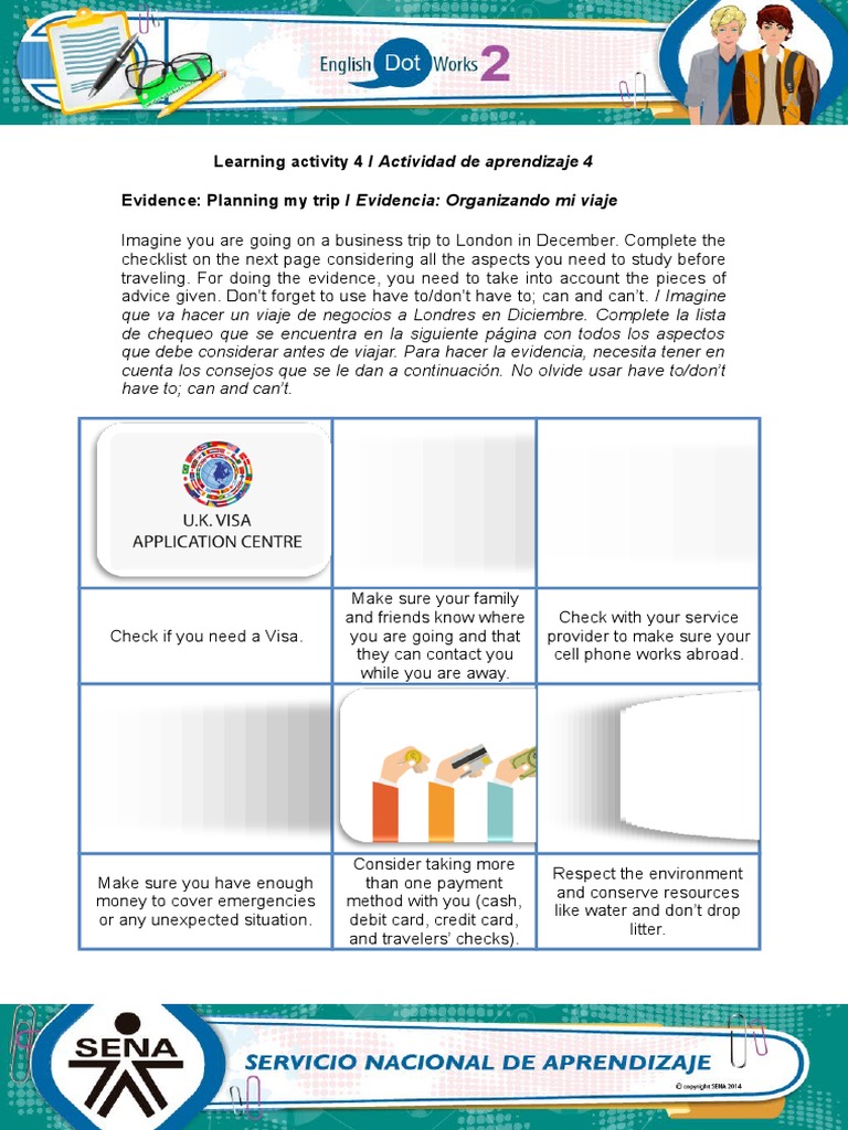 SEMANA 4 Planning My Trip | PDF | Business