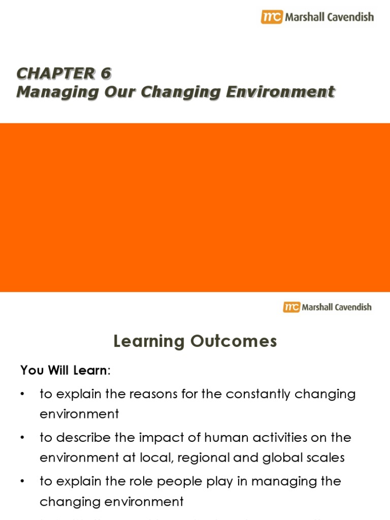 Chapter 6-Managing Our Changing Environment | PDF | Human Impact On The ...