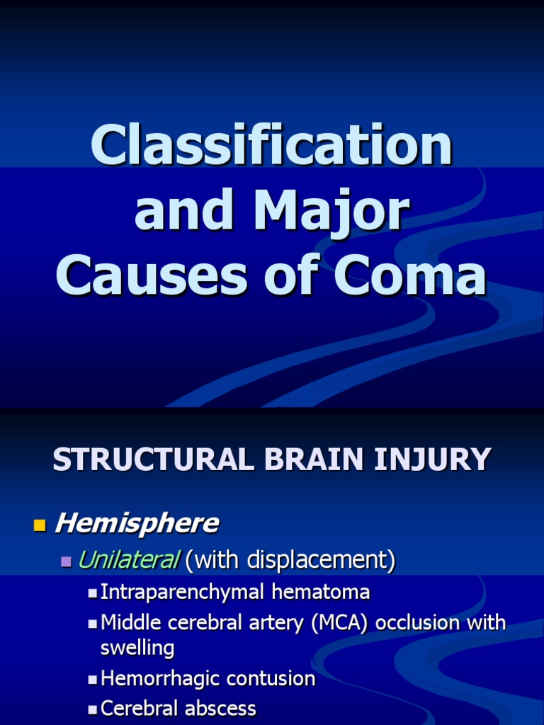 Klasifikasi Penyebab Koma | PDF | Coma | Meningitis