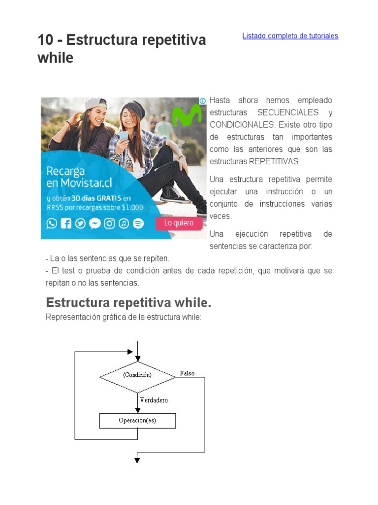 10 Estructura Repetitiva While | PDF | Programa de computadora ...