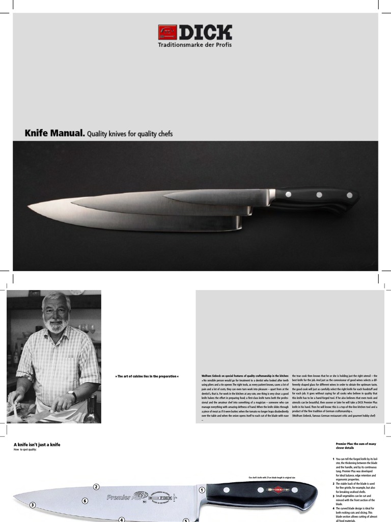 Knife Manual Engl PDF | PDF | Knife | Blade